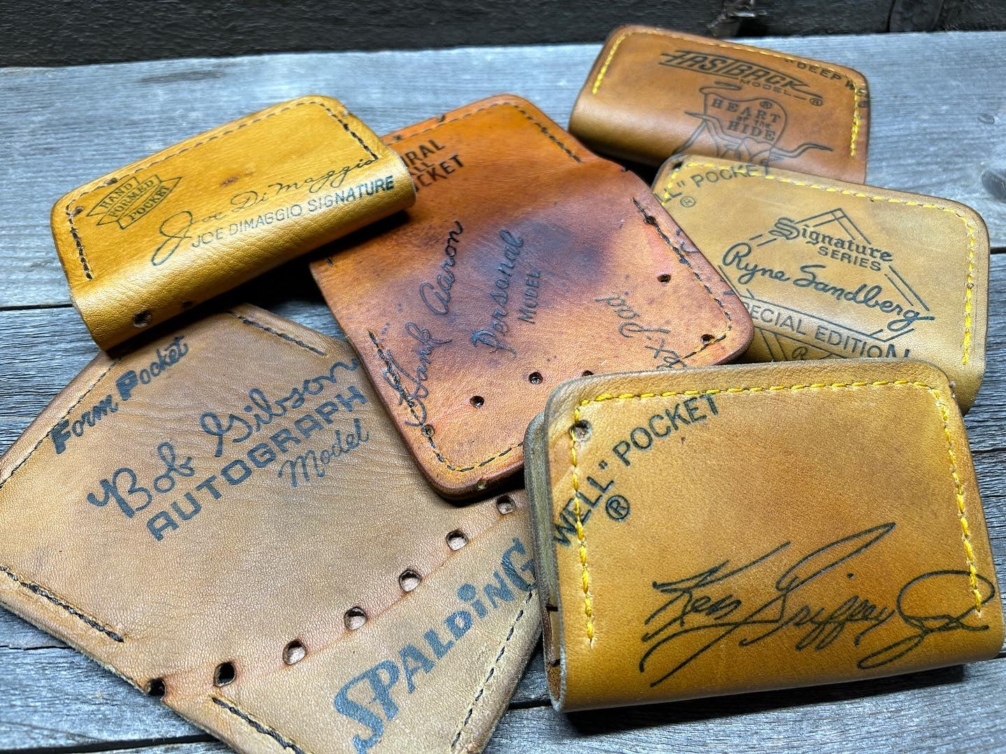 Handcrafted Baseball Glove Wallets Made From Genuine Vintage Gloves